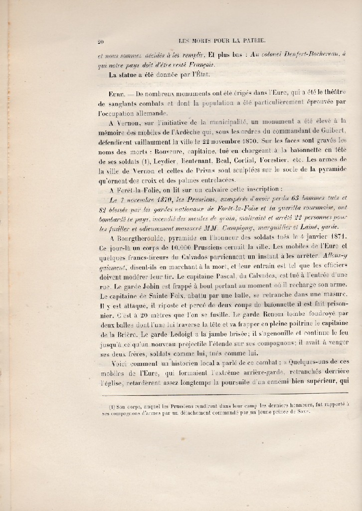 les morts pour la patrie